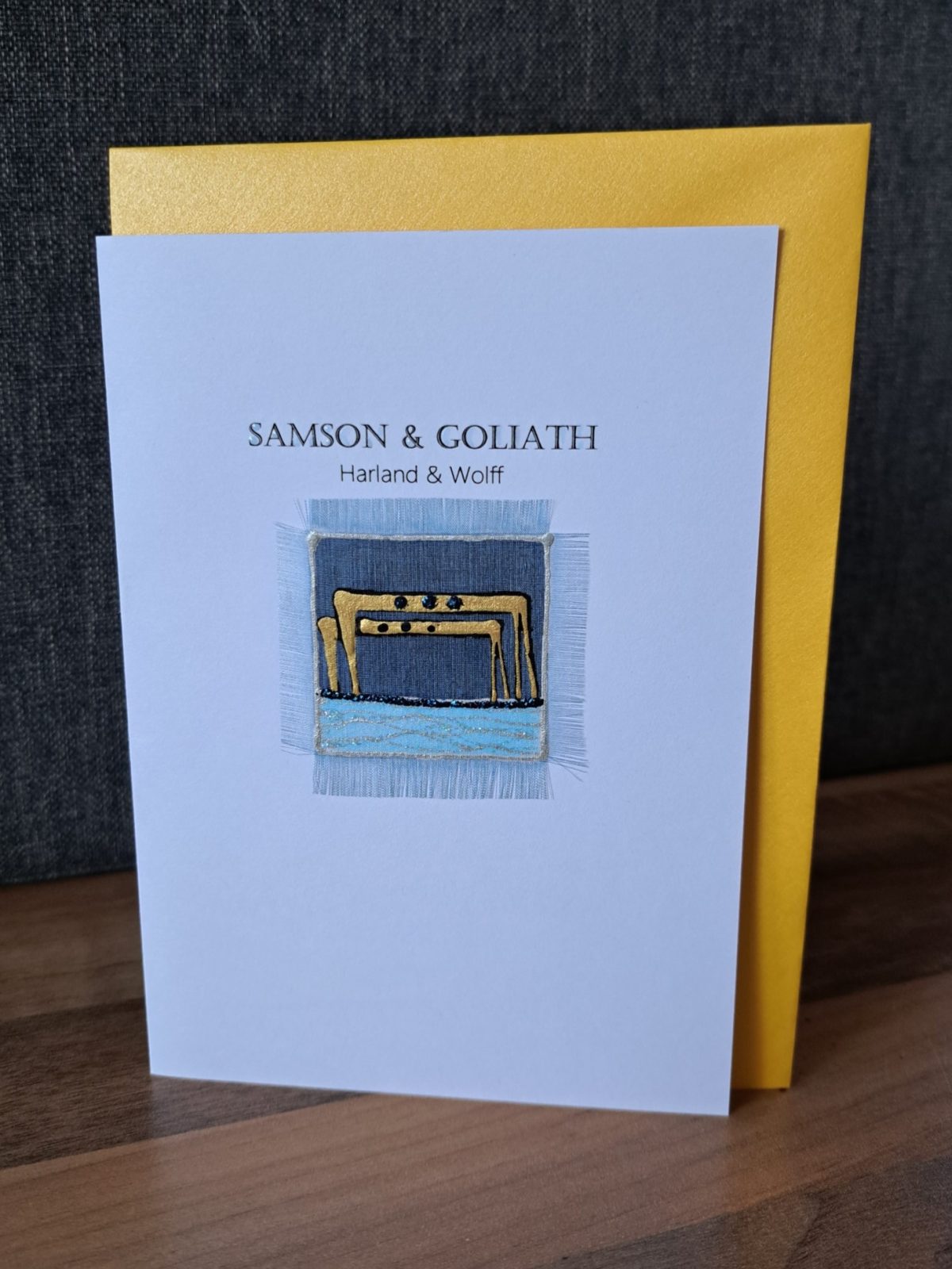 Samson & Goliath Greeting Card - Royal Society of Ulster Architects